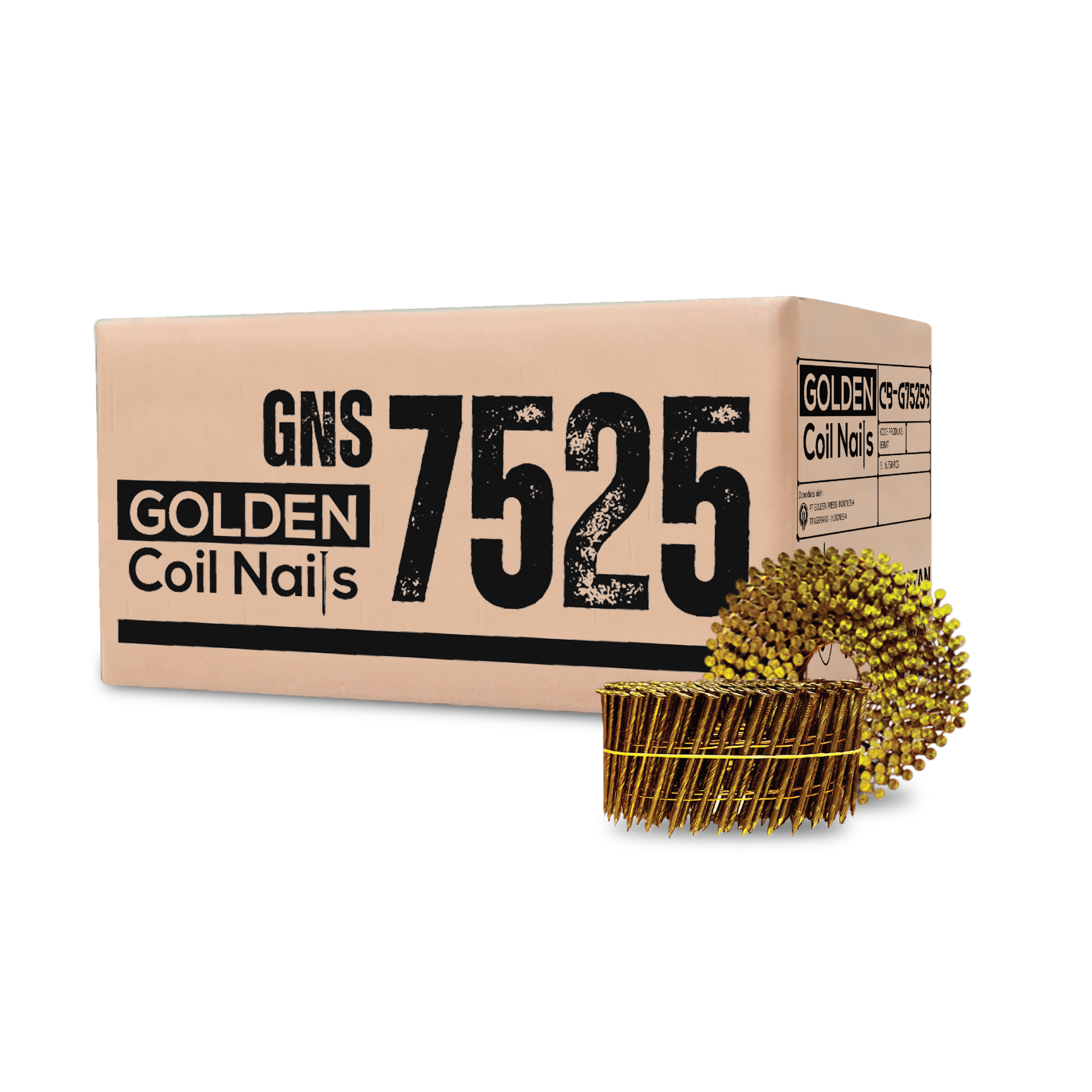 Paku Tembak Ulir Ukuran 75mm x 2.5mm (GNS 7525) Golden Coil Nails ...